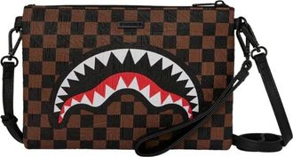 Sprayground Sprayground, Femme, Sacs, Brun, Taille: ONE Size Check 2 Emboss Crossover Clutch