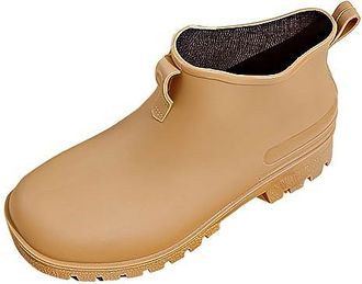 Generic Bottes caoutchouc pour homme et femme Chaussures travail en plein air pluie enfiler Rembourrage EVA Compris la Semelle int&eacute;rieure Fourrure polaire dou