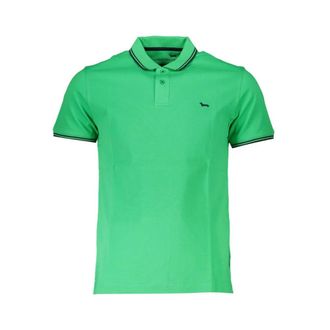 Harmont & Blaine Chic Baumwollpolo mit Kontrastdetails - - Tops - Herren - Gr&uuml;n - S