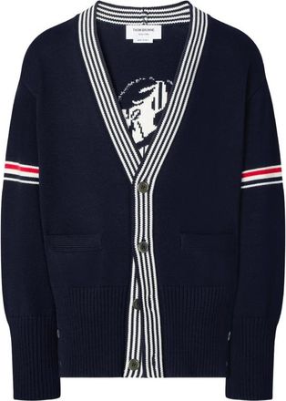 Thom Browne RWB Armband Lobster Jersey Cardigan