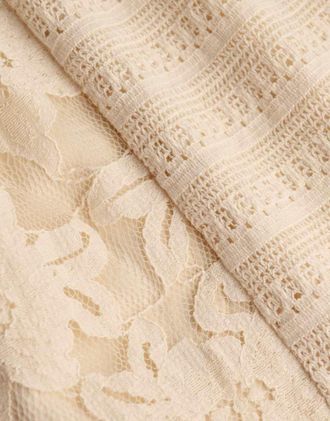 Superdry Short de plage en dentelle - &Eacute;cru poudr&eacute;-Blanc
