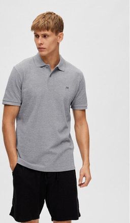 Selected Poloshirt 16087839 Grau Regular Fit