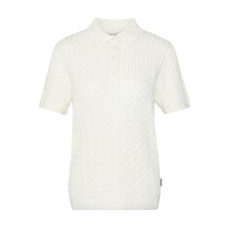 Barbour Hartland Strick-Polohemd - - Tops - Damen - Wei&szlig; - M