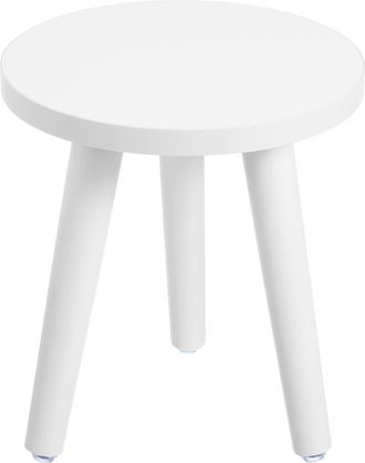 BESPORTBLE Blumentopfst&auml;nder Holz Rund Stabiler Pflanzenst&auml;nder f&uuml;r Kleine T&ouml;pfe Wetterfestes Gartenaccessoire 20cm &Oslash; 22cm Hoch Wei&szlig; mit Glatten Kanten f&uuml;r Terra