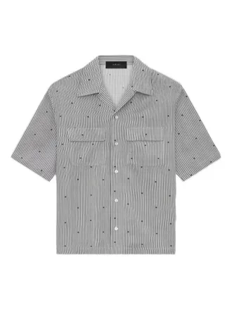 Amiri chemise &agrave; fines rayures - Noir