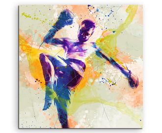 Paul Sinus Art Kickboxen II 60x60cm Wandbild SPORTBILD Aquarell Art tolle Farben von Paul Sinus