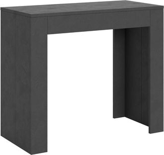 Itamoby Console extensible gris foncé spatulé 8 places 42 à 198cm Luido