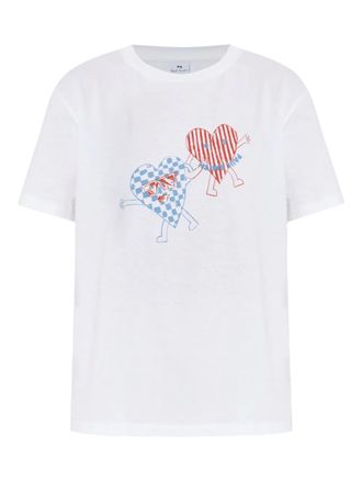 Paul Smith t-shirt &agrave; imprim&eacute; coeur - Blanc