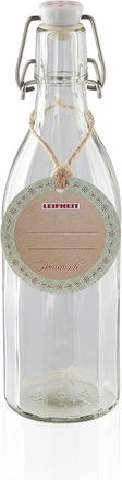 Leifheit Flasche Facette 500ml, Einmachflasche mit B&uuml;gelverschluss, Glasflasche ideal f&uuml;r Selbstgemachtes, &Ouml;le und Essig, Lik&ouml;rflasche, B&uuml;gelflasche, sp&uuml;lmasch