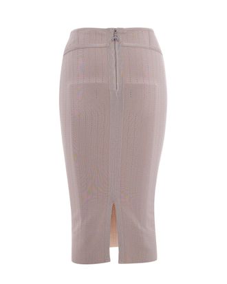 Patrizia Pepe Womens Knit Midi Skirt Cloud Grey