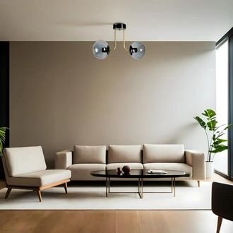 Opviq Elegant Metal Chandelier, Black & Fume, 40 cm Diameter, 30 cm Height | E27 Socket, Max 40W | Stylish Lighting for Modern Homes & Offices