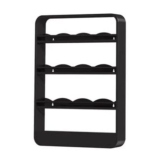 Generic Mehrzweckschrank H&auml;ngeschrank Schwarz Aus Kohlenstoffstahl Gefertigt Offene Lagerung Mit Bel&uuml;ftungs- Und Abflussl&ouml;chern Zwei Montagem&ouml;glichkeiten Schr