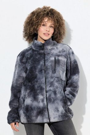 Ulla Popken Sommerjacke Teddyjacke Stehkragen elastische Kanten