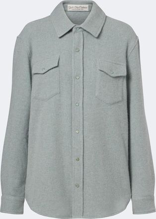 God's True Cashmere Hemd Celeste aus Kaschmir mit Smaragden