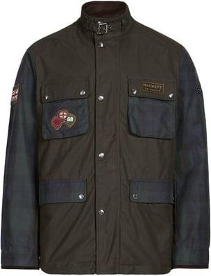 Hackett Veste tartan multi poches