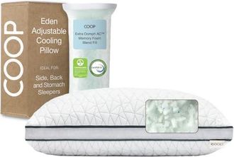 Coop Home Goods Eden Cool verstellbares Kissen, King-Size-Größe, Verstellbarer Memory-Schaum mit Gel-Infusion, weicher, atmungsaktiver Lulltra-Stoff, ideal für alle S
