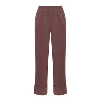 Maliparmi Maliparmi - Pantalon droit en cr&ecirc;pe Sabl&eacute; - Femme - Pantalons - Rouge - Taille: 38 FR