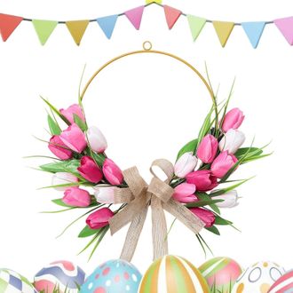 Generico Haust&uuml;rkranz - Fr&uuml;hlingsdekoration mit k&uuml;nstlichen | f&uuml;r den Innenbereich | f&uuml;r Innent&uuml;r/Fenster/Valentinstag/Ostern/Hochzeiten/Zuhause