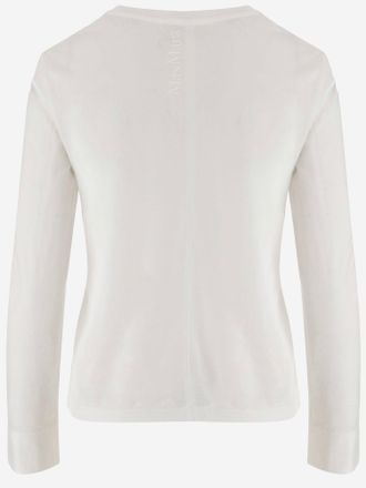 Max Mara Womens T-Shirt Cotton-Blend White T-Shirts & Jerseys