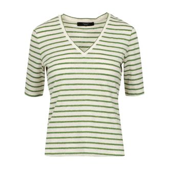 Max Mara Femme, Tops, Beige, Taille: 44 FR T-shirt col en V Wkdopzione