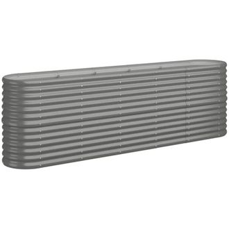 vidaXL Vidaxl - Lit surélevé de jardin Acier enduit de poudre 224x40x68 cm gris