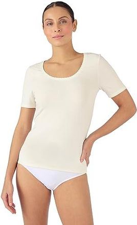 Damart T-Shirt Manches Courtes Thermor&eacute;gulant Evolutyl Evolutyl, Col Rond, Ecru, 46-48 (L)