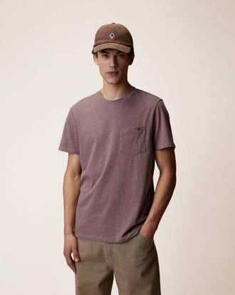 Faguo T-shirt violet gris&eacute; coton