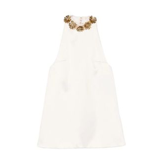 Retrof&ecirc;te Femme, Robes, Blanc, Taille: 38 FR Giacinta Embellished Dress