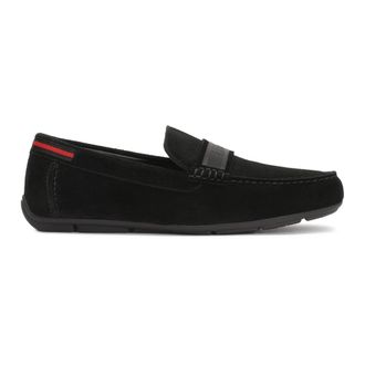 Kazar Schwarze Wildledermokassins verziert mit Logoband - - Shoes - Herren - Schwarzk - 44 EU