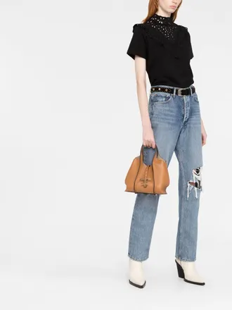 Tod's Pebbled Leather Shoulder Bag - Brown
