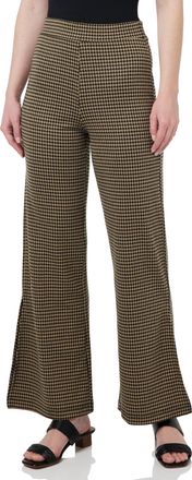 Benetton Damen 4b8udf02p Hose, Pied De Poule Braun und Beige 930, M