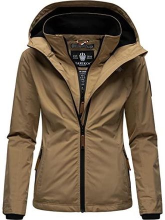 Marikoo Erdbeere Veste Outdoor pour Dame avec Capuche Taupe XXL