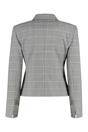 Max Mara Womens Jacket Manto Medium Grey Virgin Wool Blazers