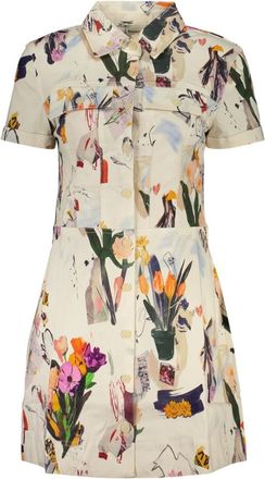 Desigual Femme, Robes, Blanc, Taille: 40 FR Vest Fini