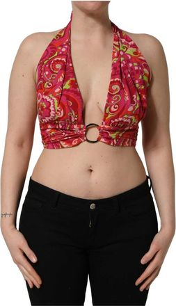 Dolce & Gabbana Femme, Tops, Rouge, Taille: 38 FR Cropped Tank