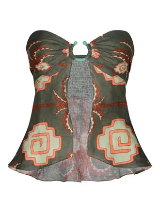 Johanna Ortiz haut-bustier Arkana à détail danneau - Vert