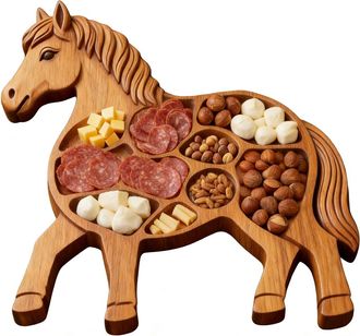 Generic Holz Charcuterie | Geformt Holz Essschale - Dekorative Schnapsbrett | F&uuml;r Obst Fleisch Kekse N&uuml;sse K&auml;se Home Party Familientreffen K&uuml;che Abendessen Sn