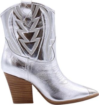 Lola Cruz Krokodil Kn&ouml;chelstiefel - - Shoes - Damen - Grau - 40 EU