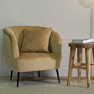 Dmora Sessel Madeira Braun, Armlehnen, max. 150 kg