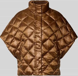 Stefanel Regular Fit Poncho mit Steppn&auml;hten