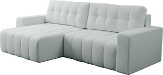 Mirjan24 Ecksofa Mitzig, 4-Sitzer Sofa in L-Form mit Schlaffunktion & Bettkasten, Ottomane universell montierbar, modernes Stoffsofa f&uuml;rs Wohnzimmer (Bravo 26)