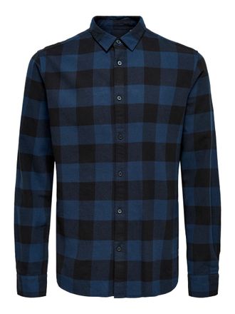 Only & Sons Herren Onsgudmund Ls Checked Shirt Noos Freizeithemd, Dress Blues, XXL EU