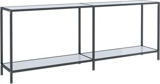 vidaXL Konsolentisch Weiß 200x35x75,5 cm Hartglas - Vidaxl