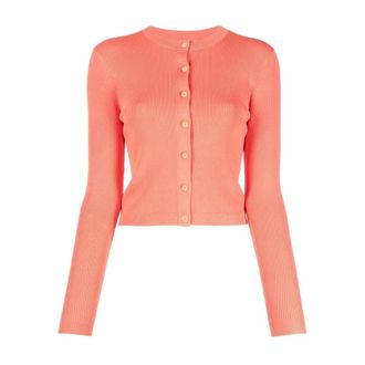 Ralph Lauren Bosima Langarm-Strickjacke - - Knitwear - Damen - Orange - XL