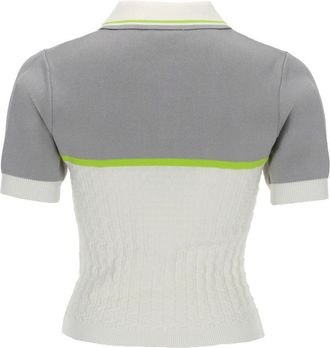 Casablanca Viscose-blend embroidered Polo Shirt - White