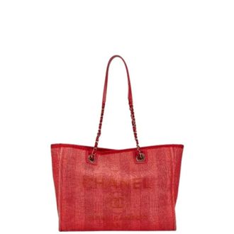 Chanel Pre-owned Vintage Canvas Tote Bag - - Pre-owned - Damen - Rot - ONE SIZE