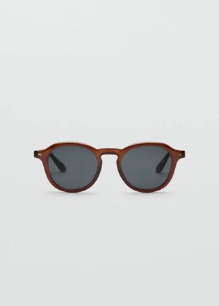 Mango Lunettes de soleil monture semi-transparente marron - Homme - Taille unique - MANGO MAN