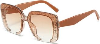 Generic Lunettes de soleil tendance pour femmes et hommes - Monture surdimensionnée - Nuances UV400, thé marron, taille unique 2026