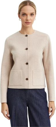 Theory Femme, Vestes, Beige, Taille: 42 FR Veste Cardigan en Twill de Laine Double Face