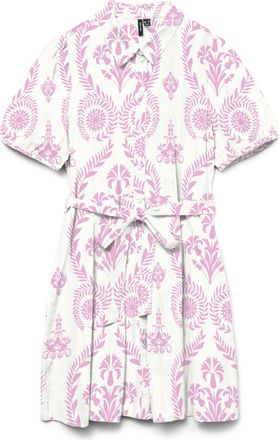 Vero Moda Damen Vmdicthe 2/4 Short Volume Dress WVN Ga, Snow White, XL